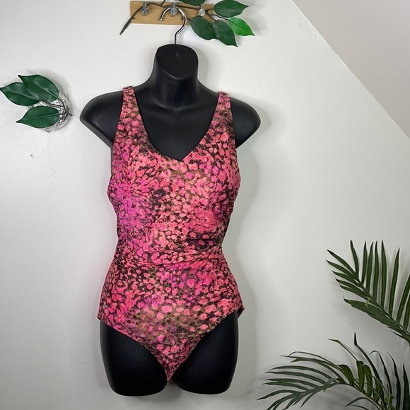 Speedo | Swim | Speedo One Piece Pink Rose Green Swimsuit 2 | Poshmark